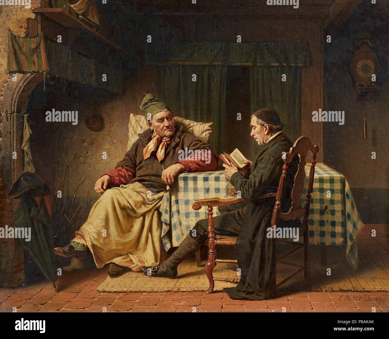 Webb Charles Meer - the Pastor's Visit Stock Photo - Alamy