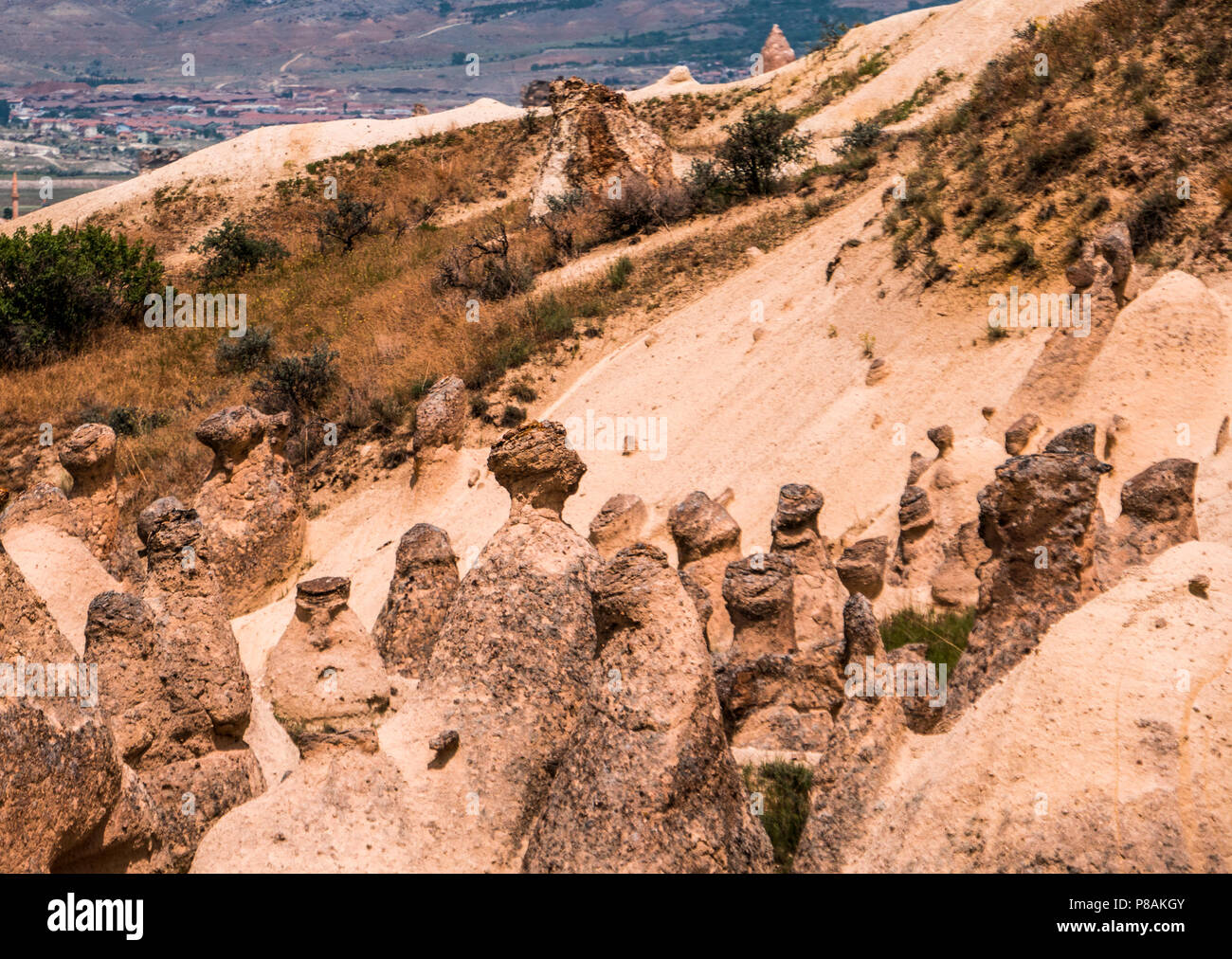 Cave house of Fairy Chimneys rocks mushroom in Pasabag, Monks Valley ...