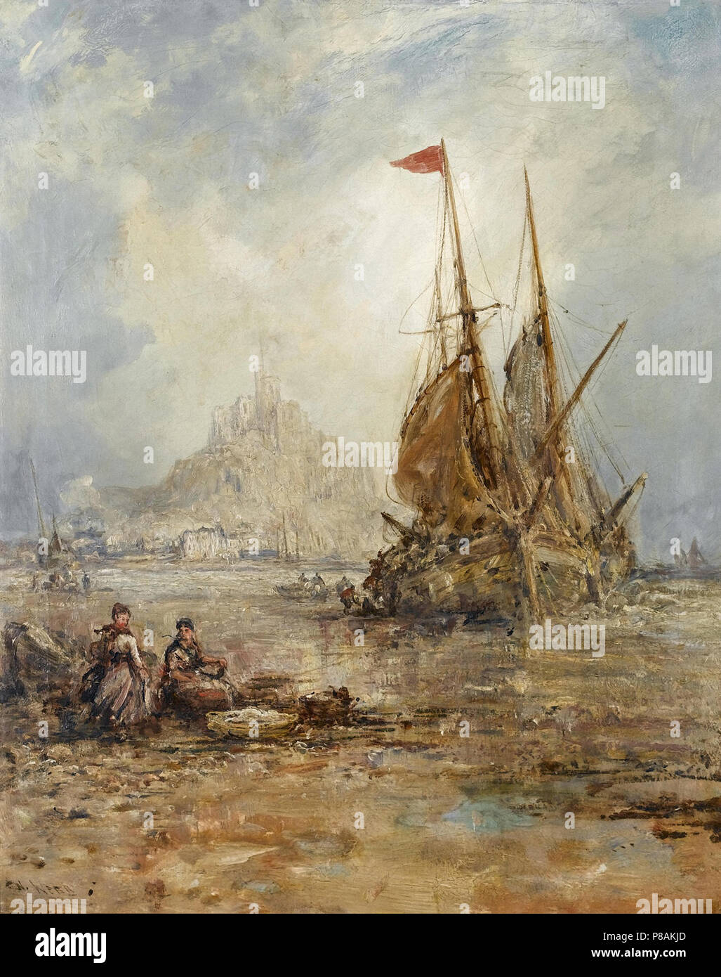 Webb William Edward - St Michael's Mount Cornwall 1 Stock Photo - Alamy