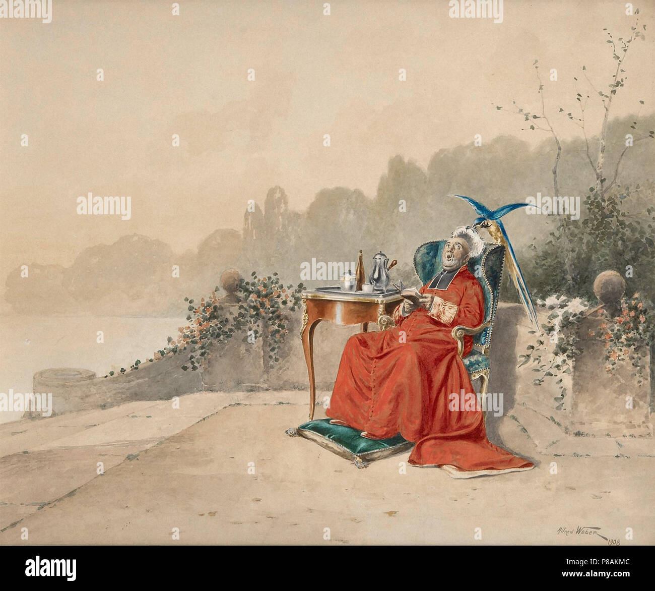 Weber Alfred Charles - De Verraste Prelaat Stock Photo - Alamy