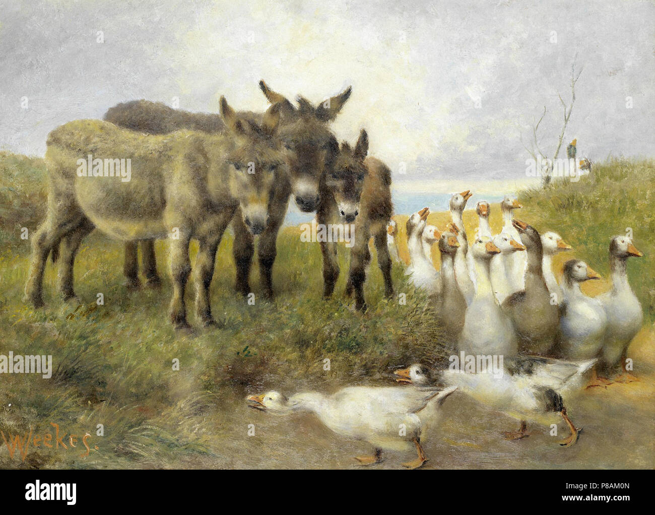 Weekes Herbert William - Rival Families Stock Photo - Alamy