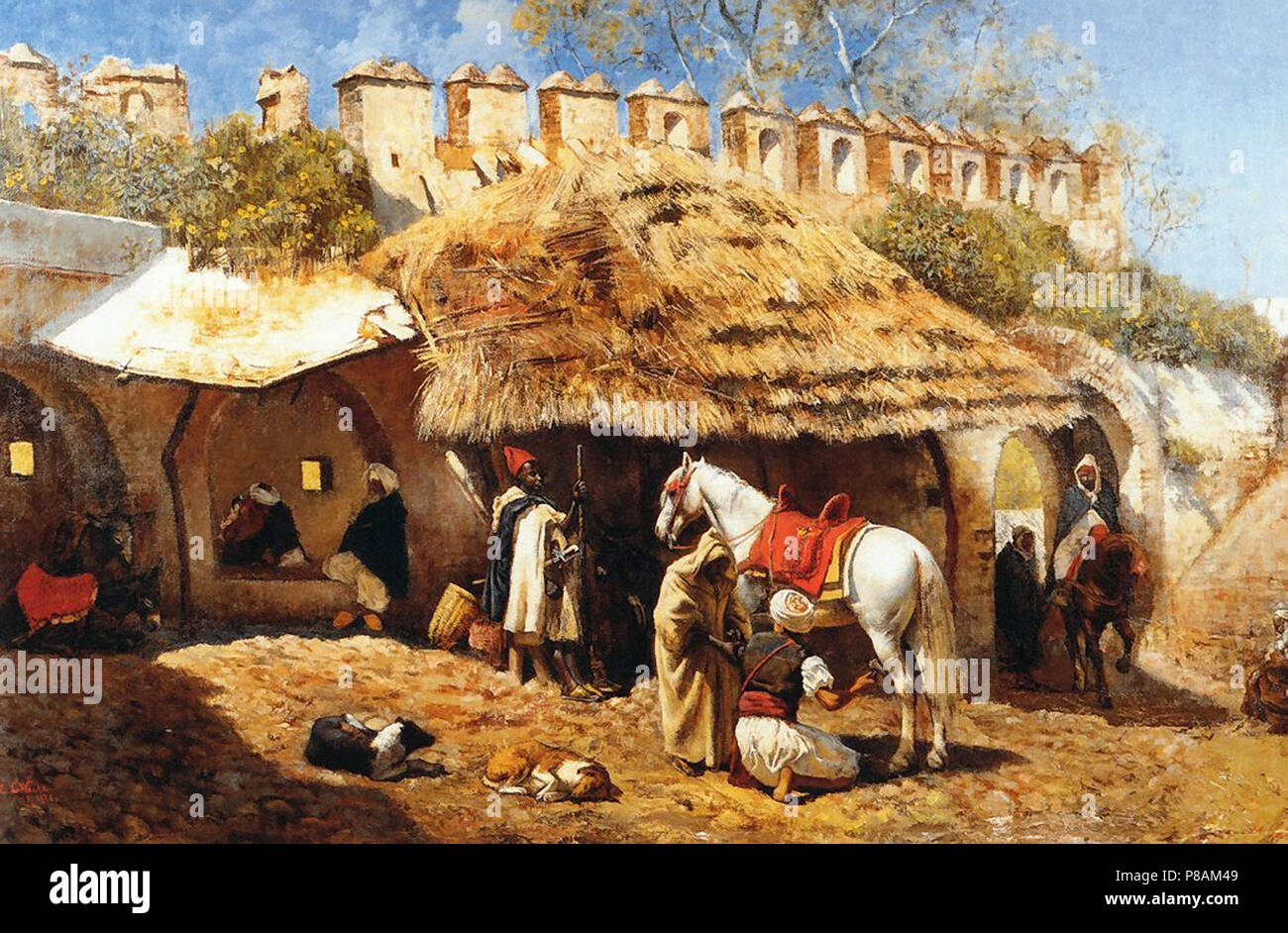 Weeks Edwin Lord - Blacksmith Shop at Tangiers Stock Photo - Alamy