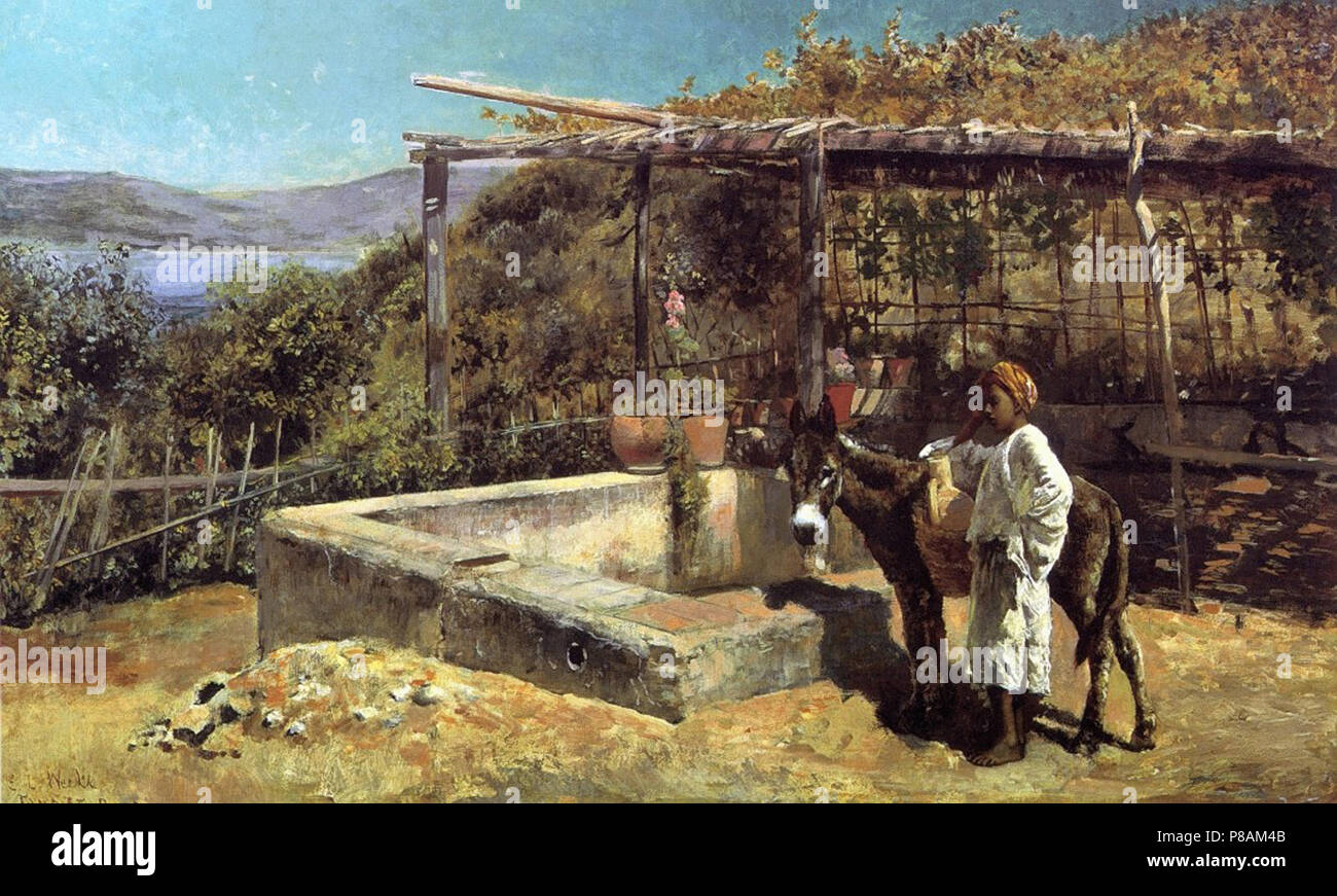 Weeks Edwin Lord - by the Well Stock Photo - Alamy