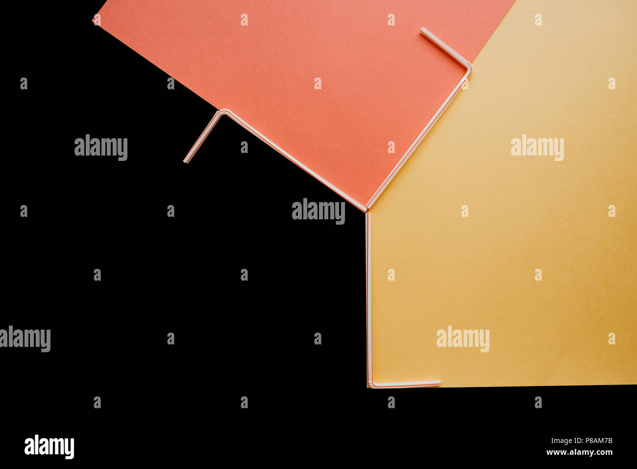 Geometric shapes of tubules on a colored background Stock Photo - Alamy