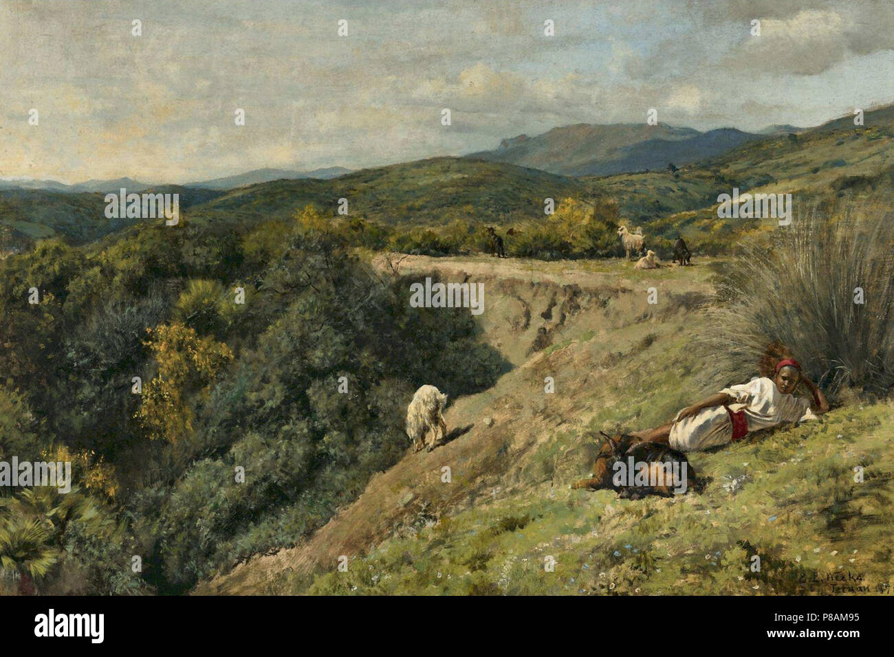 Weeks Edwin Lord - Shepherd on a Hill Tetuan Stock Photo - Alamy