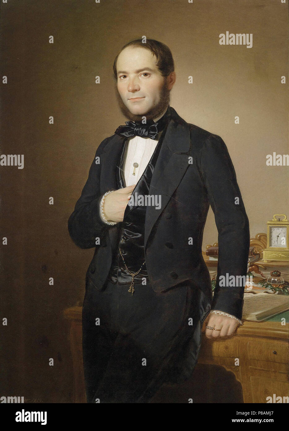 Weidner Joseph - Portrait of a Gentleman in Front of a Desk Stock Photo ...