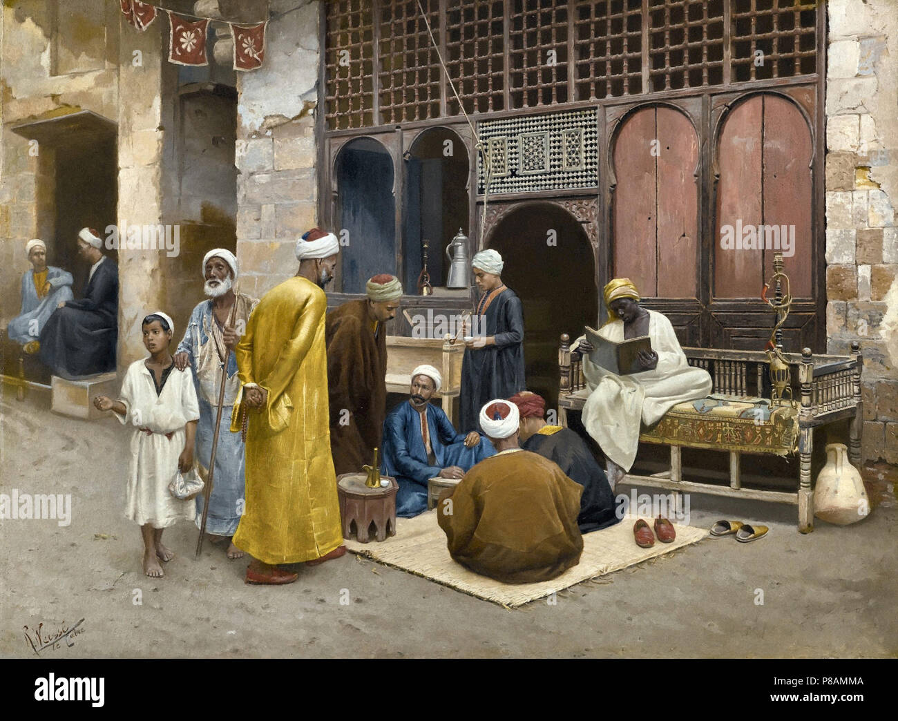 Weisse Rudolf - the Dice Players Stock Photo - Alamy