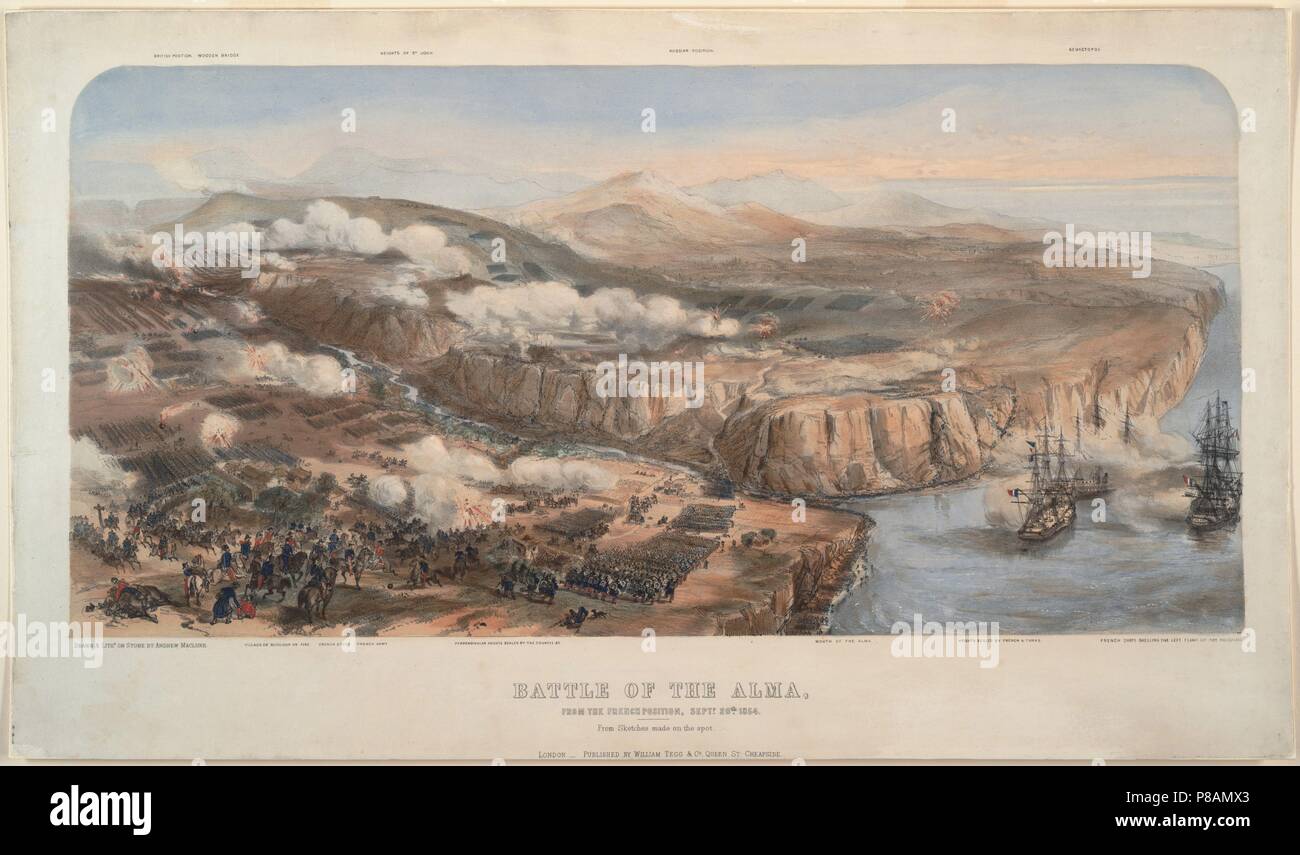 The Battle of the Alma on September 20, 1854. Museum: PRIVATE ...