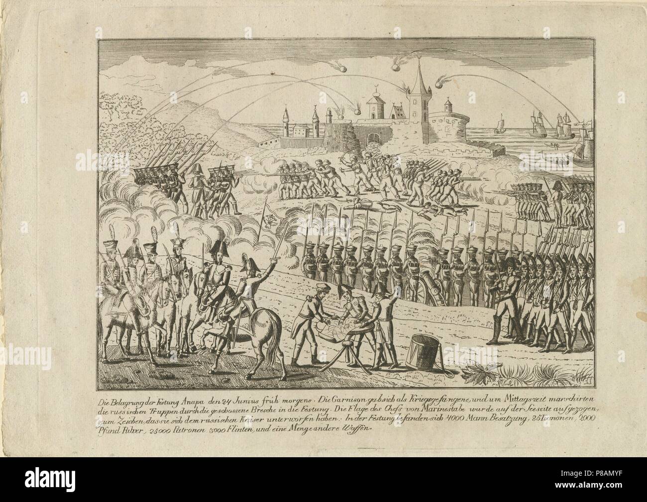 The Siege of the Anapa fortress on June 23, 1828. Museum: PRIVATE ...