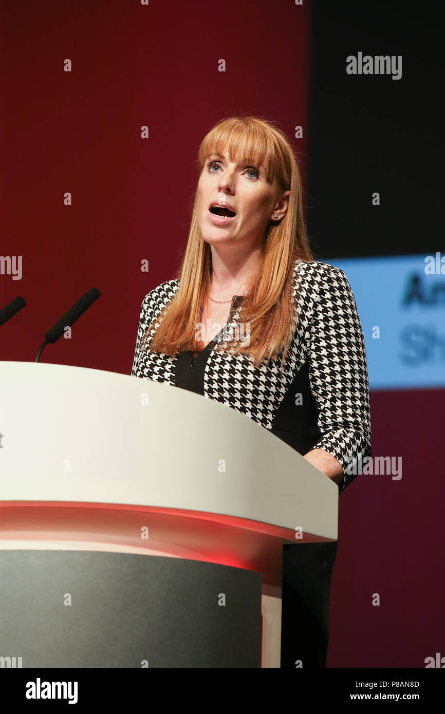 Birmingham, UK. 4th July, 2018. Angela Rayner, Shadow Secretary of ...