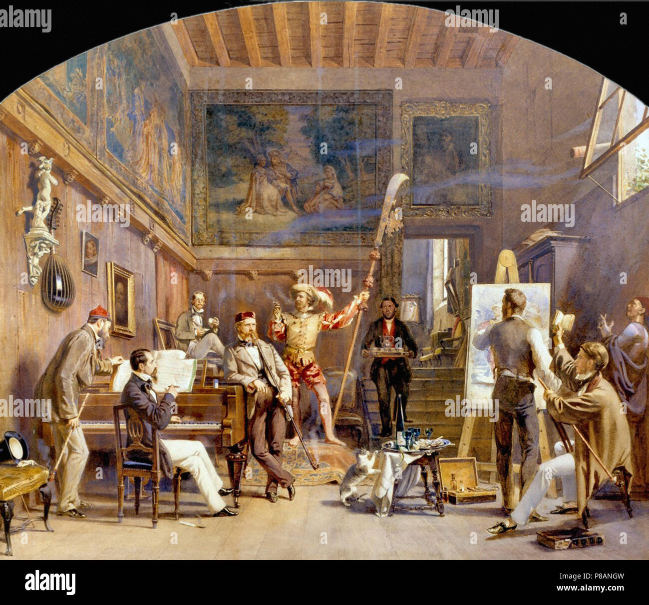 Werner Carl Friedrich Heinrich - an Artist at Work in His Studio with ...