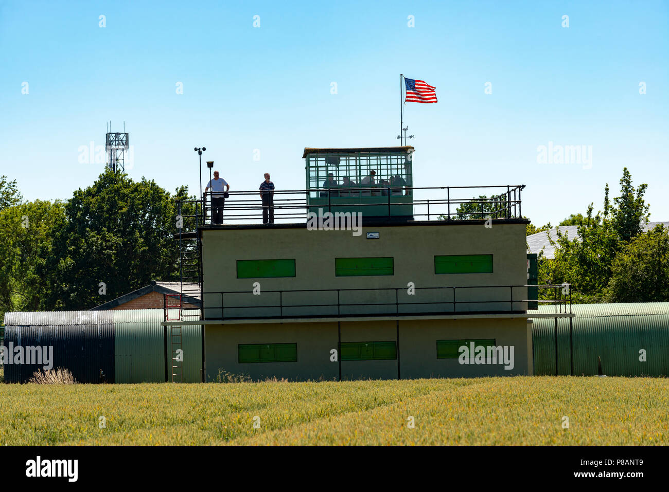 Second World War airfield control tower museum, which was restored in ...