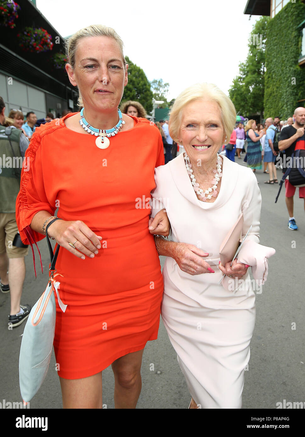 Mary Berry and Annabel Bosher on day eight of the Wimbledon ...