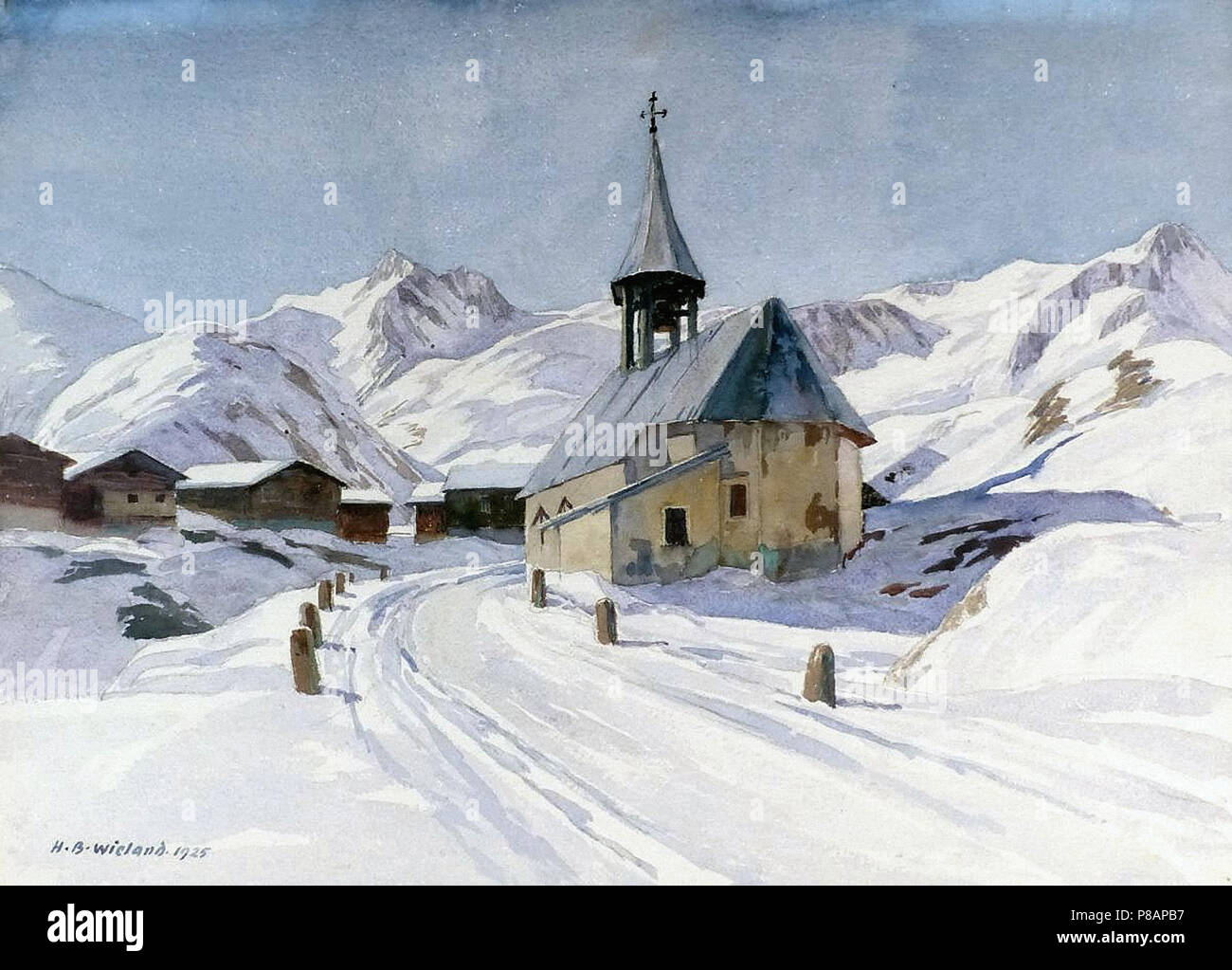 Wieland Hans Beat - Winterliches Tschamut Stock Photo - Alamy
