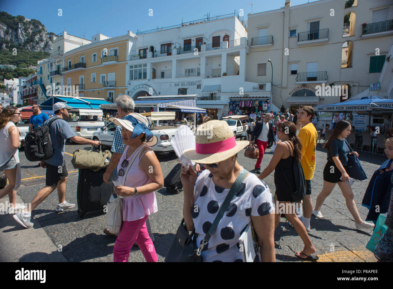 Capri italy tourists walking hi-res stock photography and images - Alamy