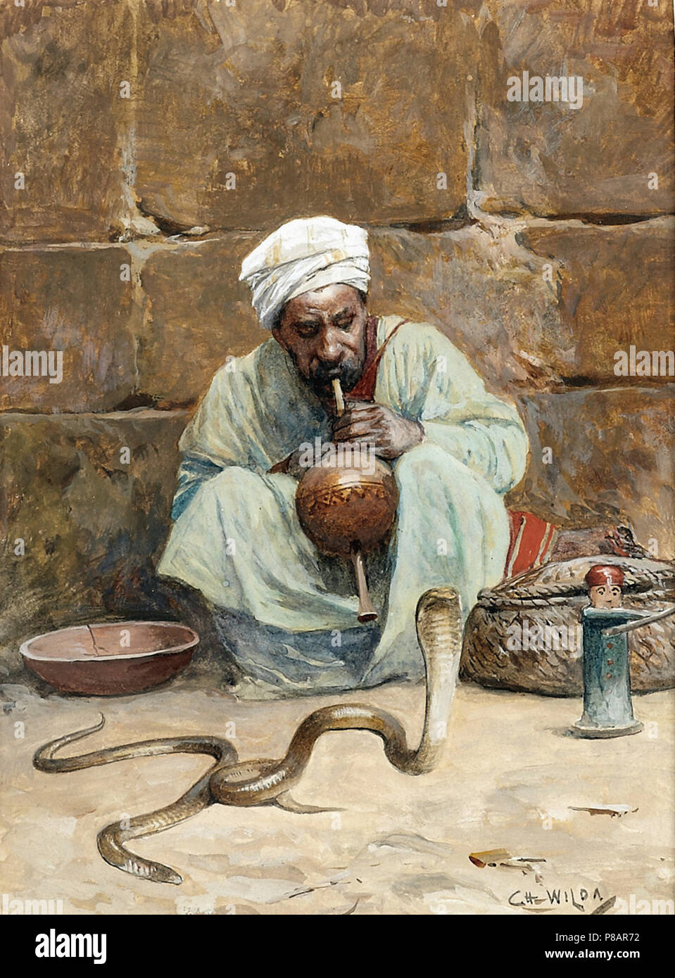 Wilda Charles - the Snake Charmer 2 Stock Photo - Alamy