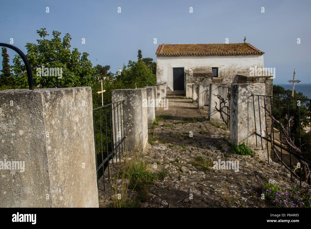 europe, greece, peloponnese, mesinia, koroni, town, castle, monastery ...
