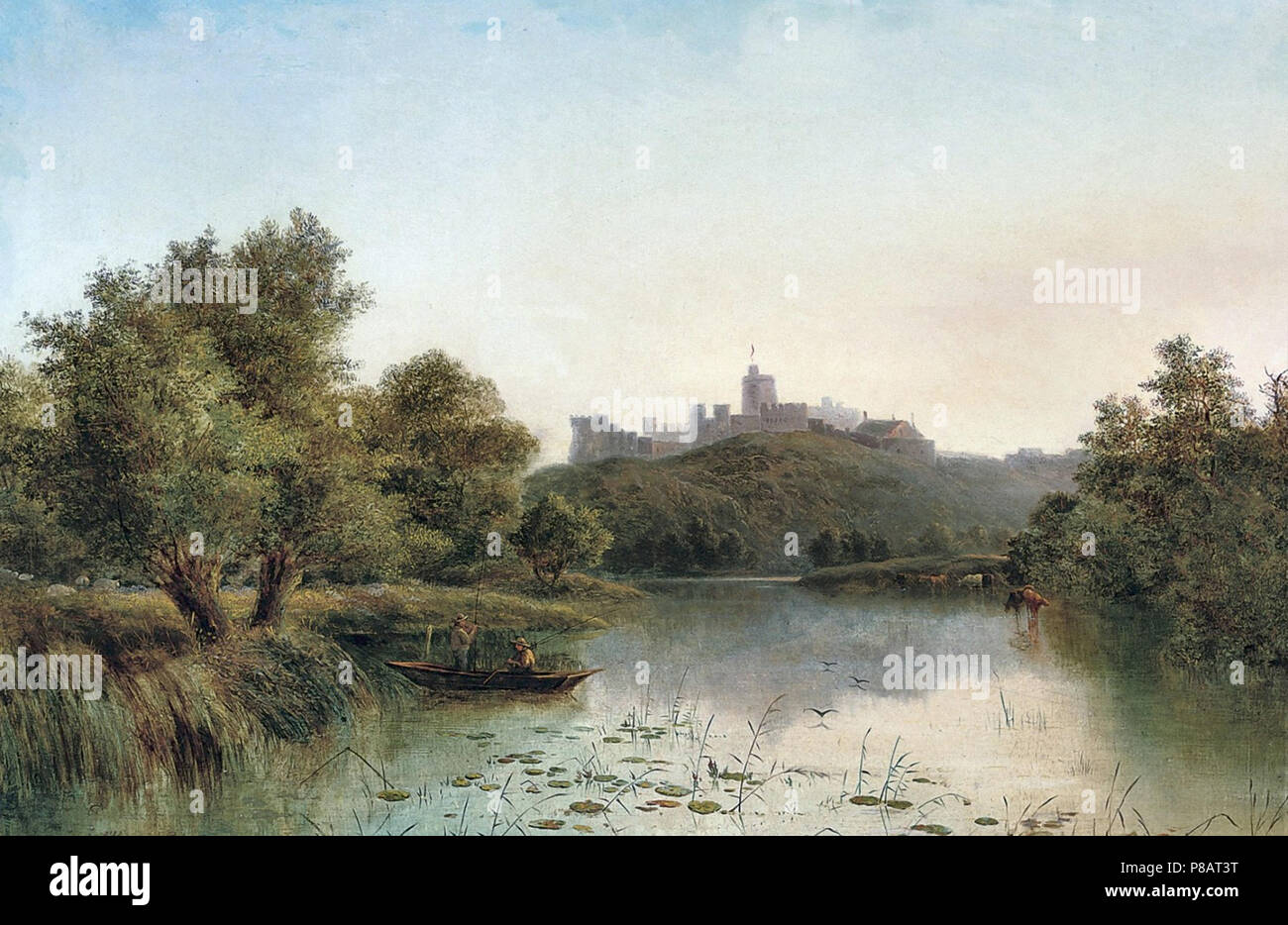 Williams George Augustus - Windsor Castle from the Thames Stock Photo ...