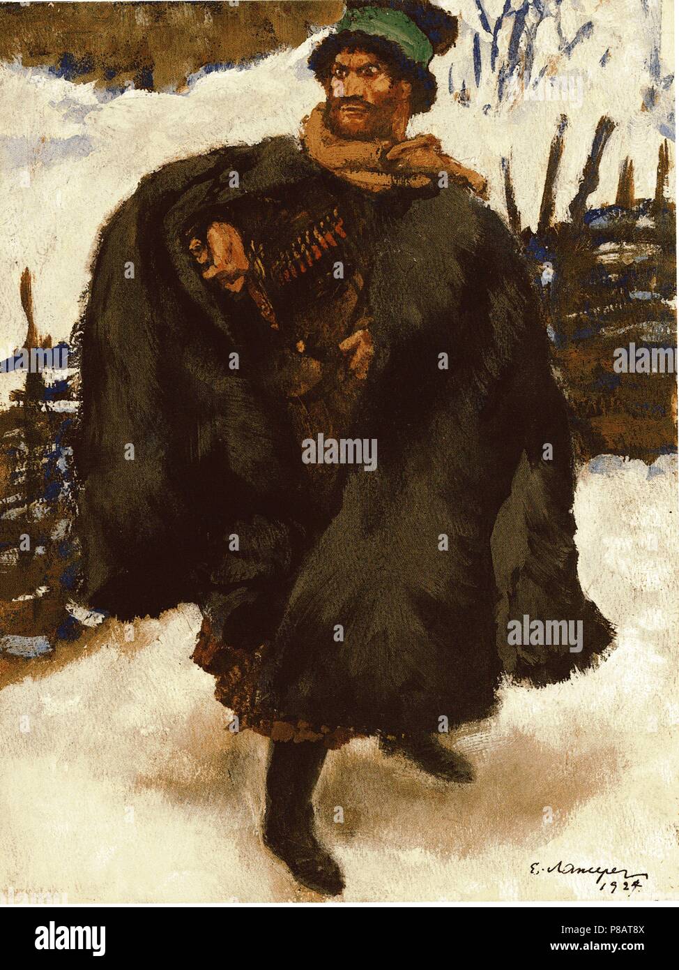 Illustration to the novel Hadji Murad by Leo Tolstoy. Museum: PRIVATE ...