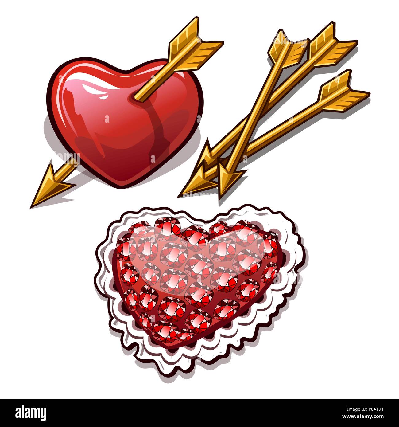 Cushion in heart shape Stock Vector Images - Alamy