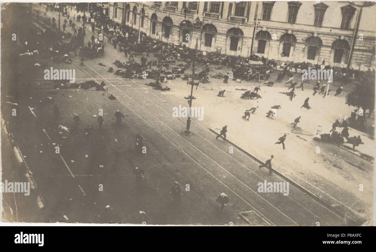 Government Troops Firing on Demonstrators, July 4, 1917. Museum: State ...