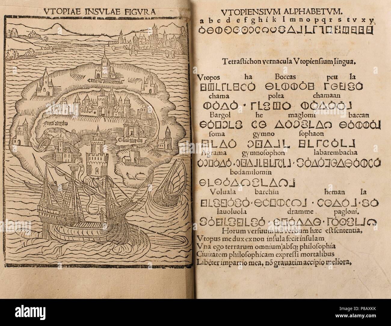 Utopia by Thomas More. Museum: PRIVATE COLLECTION Stock Photo - Alamy