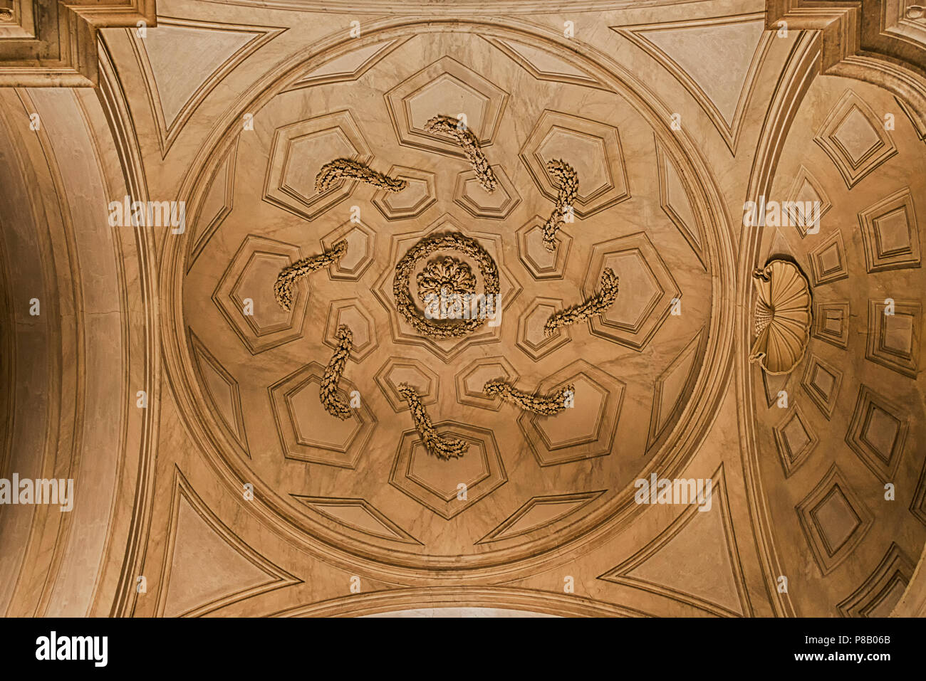 image of a beautifully decorated antique building ceiling Stock Photo ...