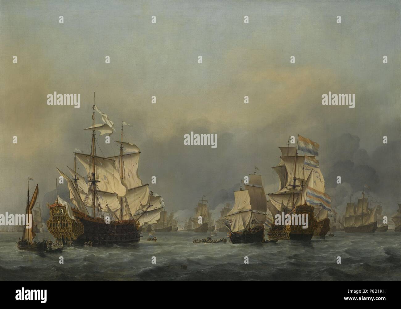 The Four Days' Battle. Museum: PRIVATE COLLECTION Stock Photo - Alamy
