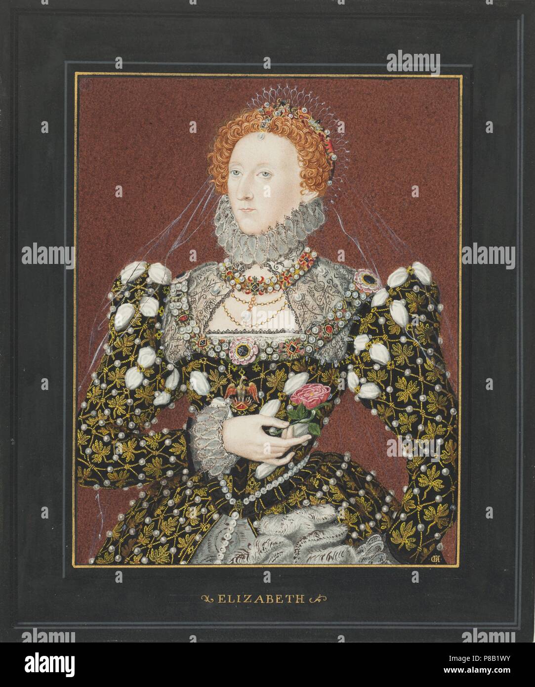 Portrait of Elizabeth I of England. Museum: PRIVATE COLLECTION Stock ...