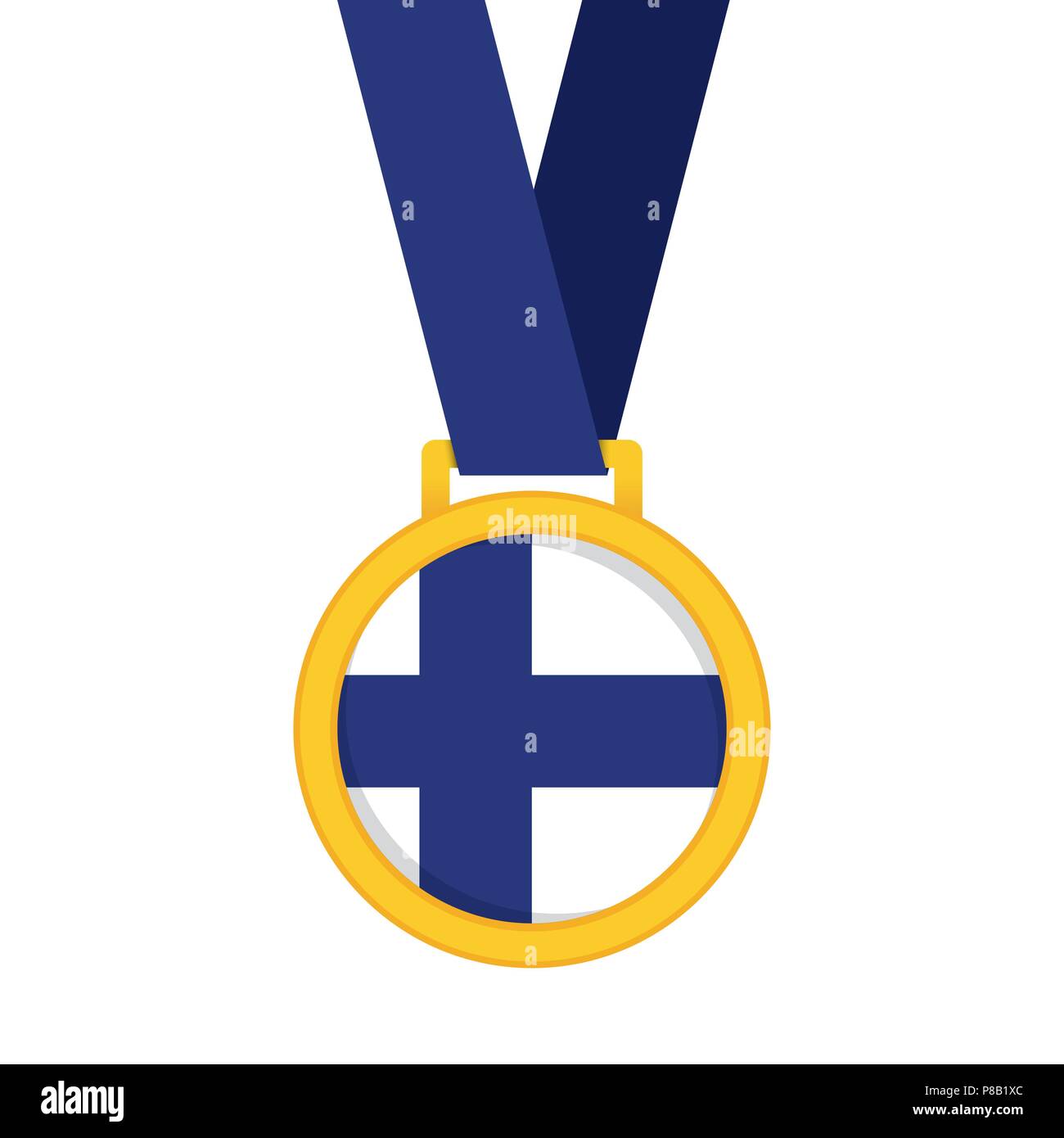 Finland gold medal Stock Vector Images - Alamy