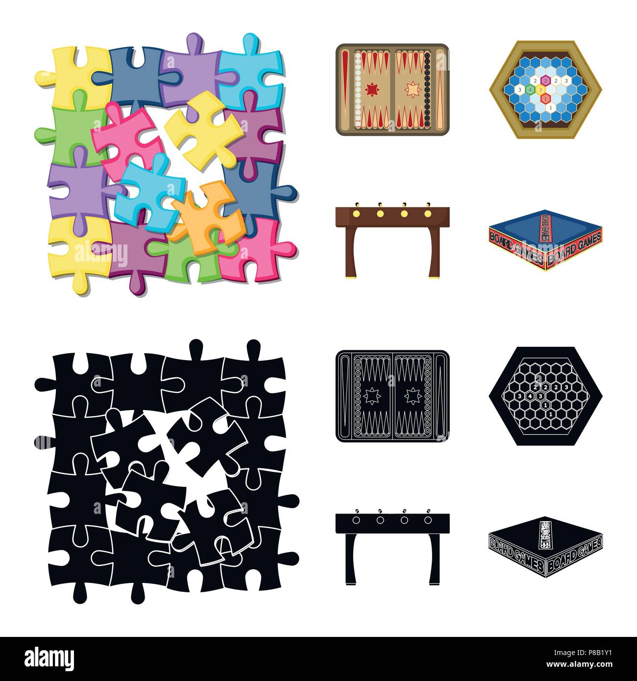 Board game cartoon,black icons in set collection for design. Game and ...