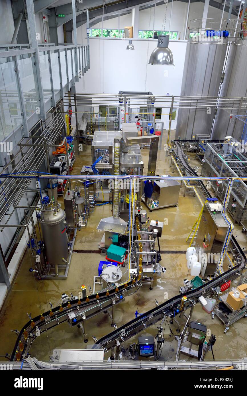 Bottling production line, Healeys Cornish Cyder Farm,Penhallow, Truro ...