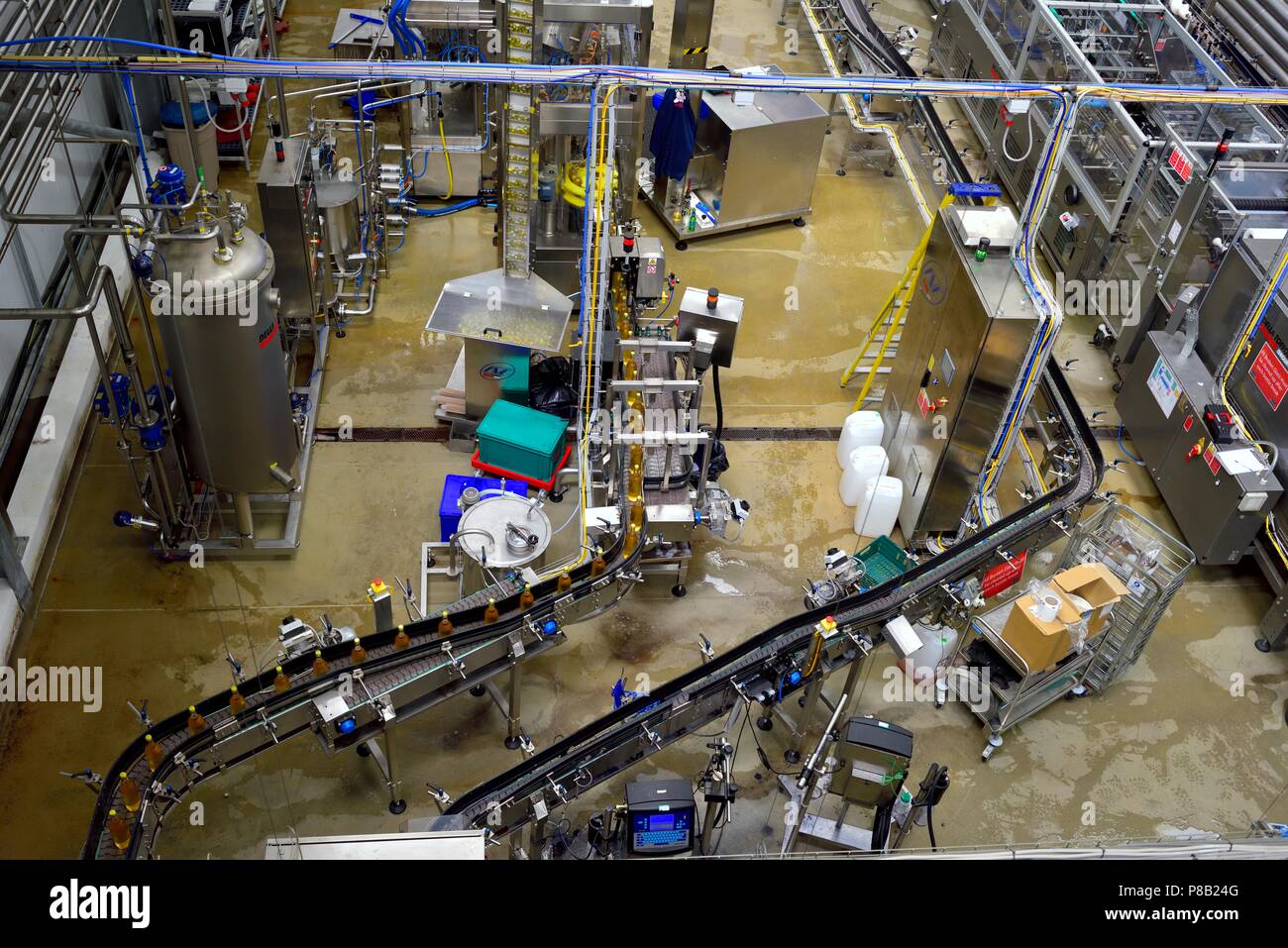 Bottling production line, Healeys Cornish Cyder Farm,Penhallow, Truro ...