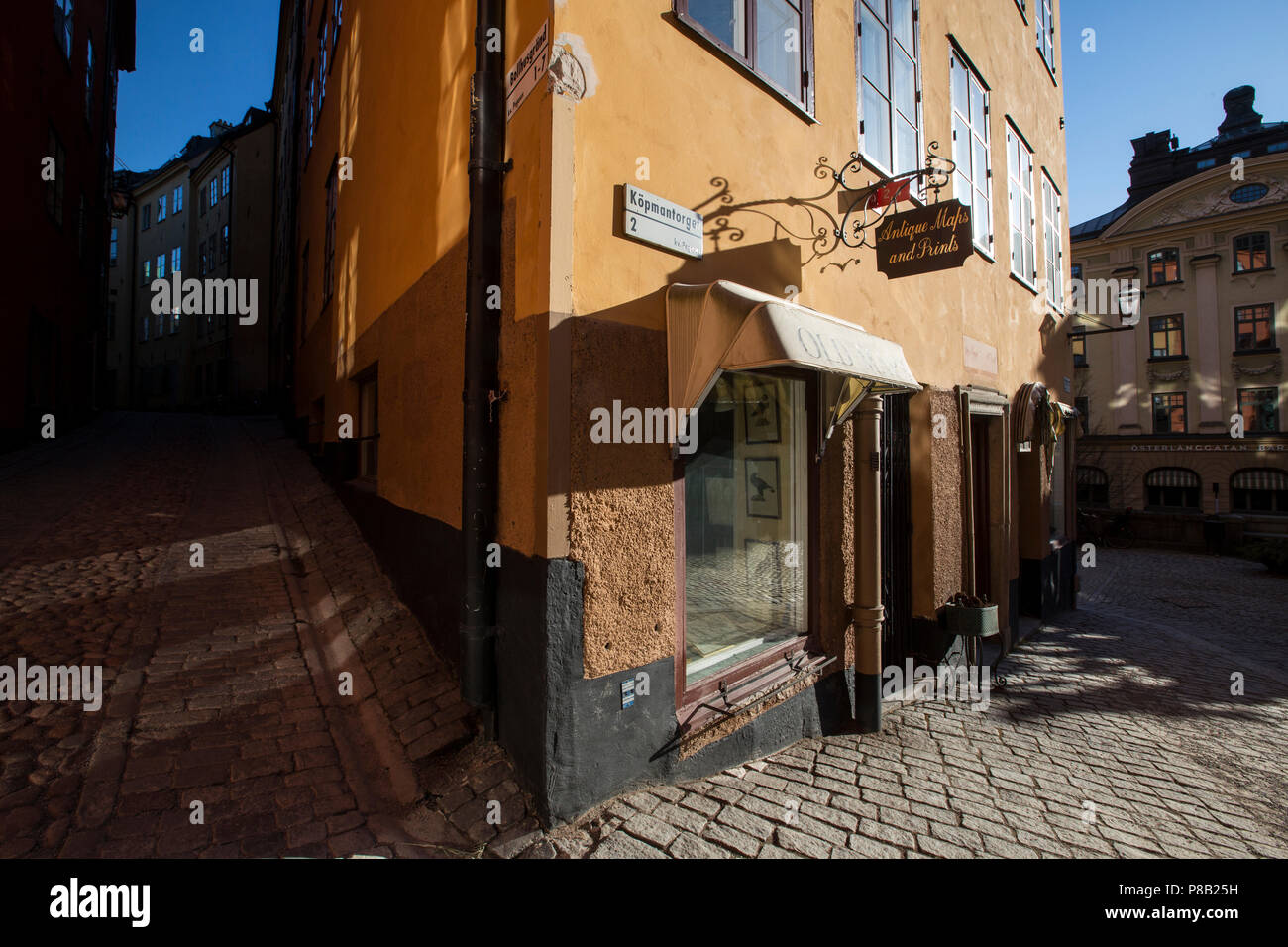 Old Maps of Stockholm, located on Köpmantorget, public square in Gamla ...