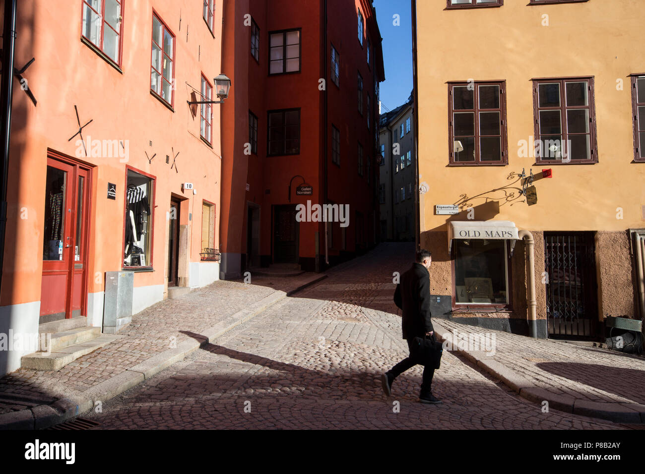 Old Maps of Stockholm, located on Köpmantorget, public square in Gamla ...
