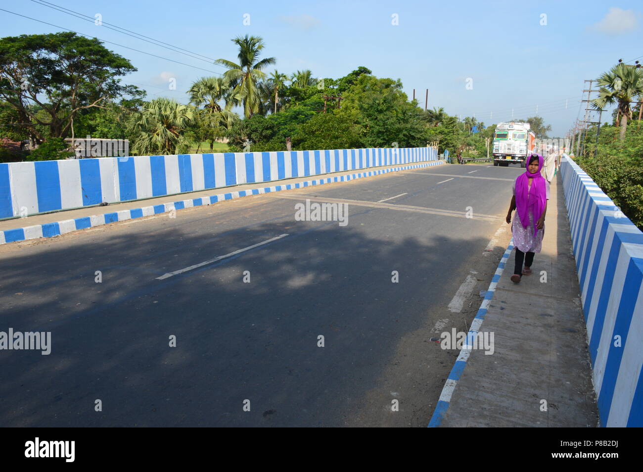 Kalsaba canal bridge, Ranihati-Amta road, Howrah Stock Photo - Alamy