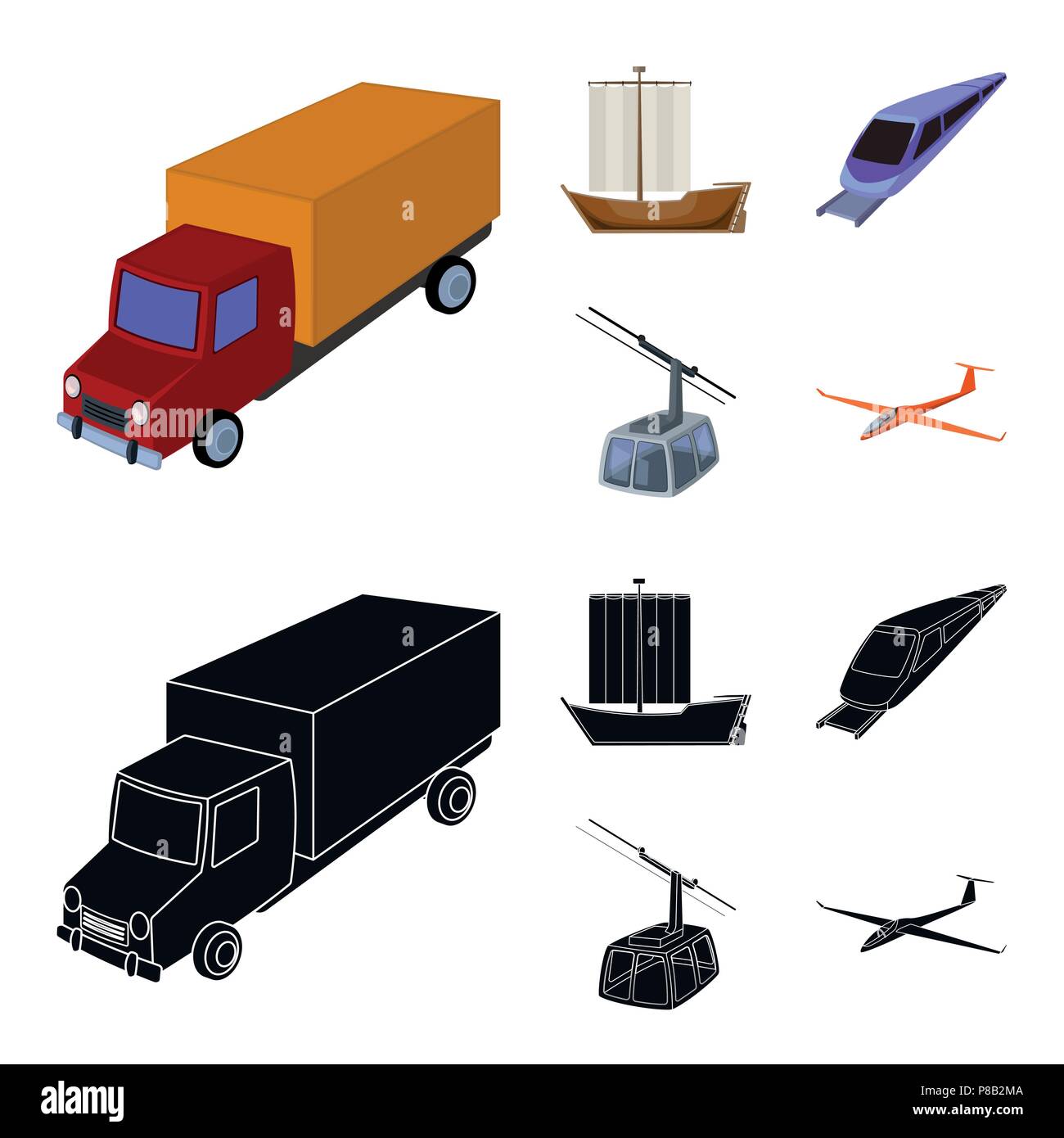 Modes of transport vector vectors Stock Vector Images - Alamy