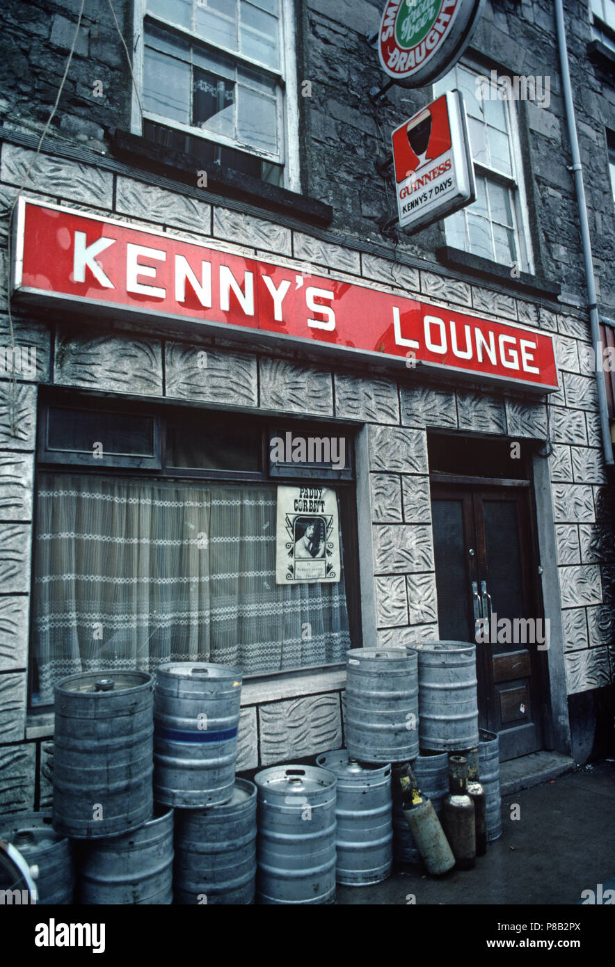 Beer barrels outside bar in Castlebar, Co Mayo, Ireland Stock Photo - Alamy