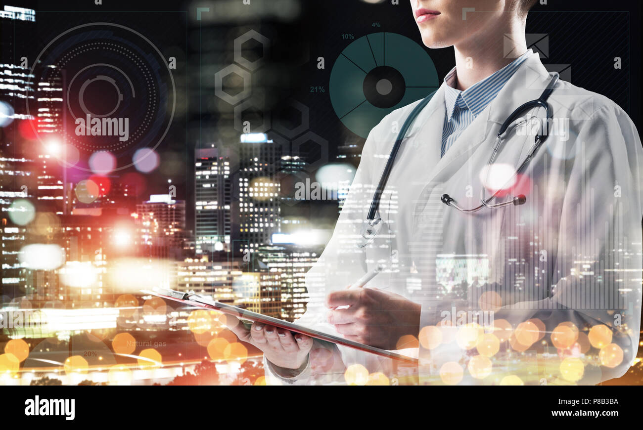 Concept of hard-working doctor Stock Photo - Alamy