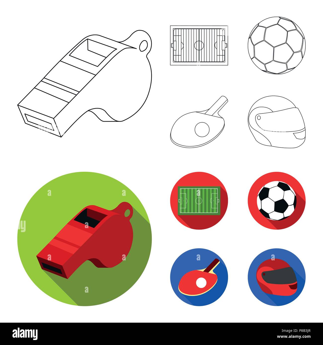 Field, stadium with markings for playing football, football ball ...