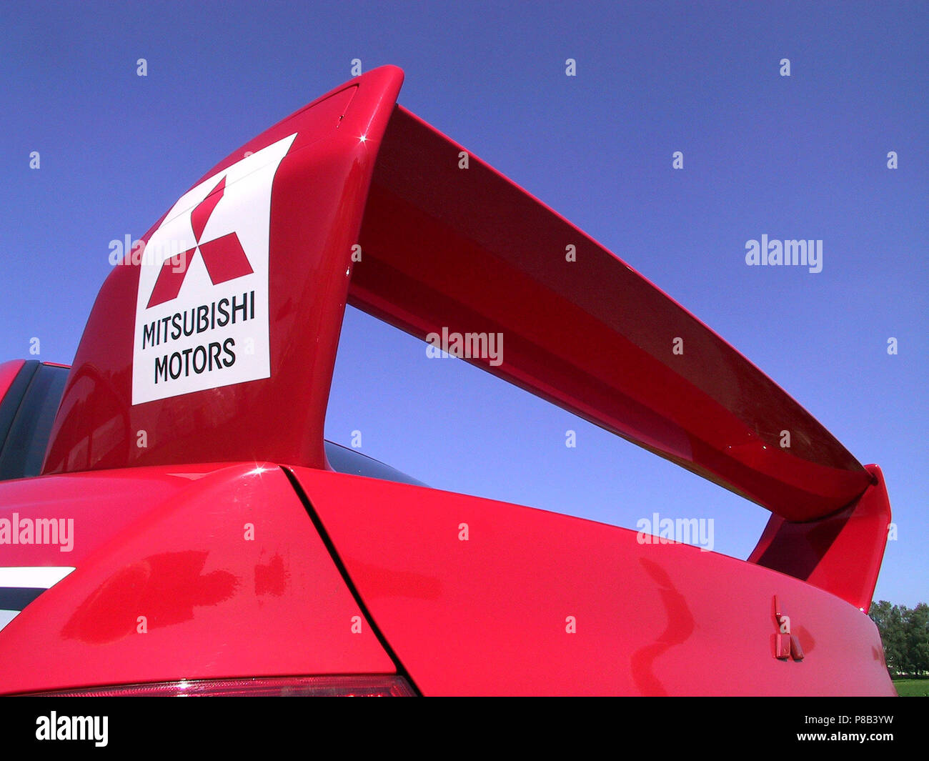 Mitsubishi Lancer Evolution 7 vii EVO - 2002 model in red colour ...