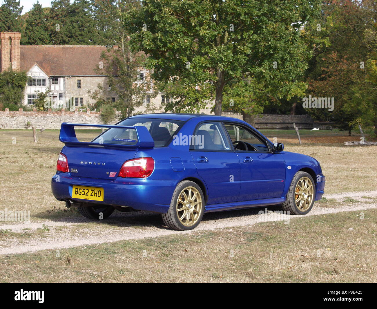 Subaru Impreza WRX STI in WR blue pearl colour with alloy wheels ...