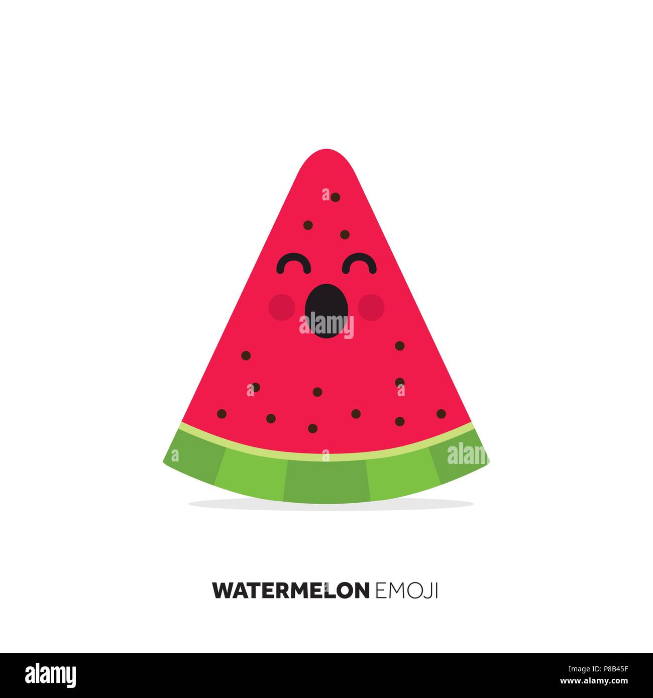 Watermelon fruit cute emoji character icon Stock Vector Image & Art - Alamy