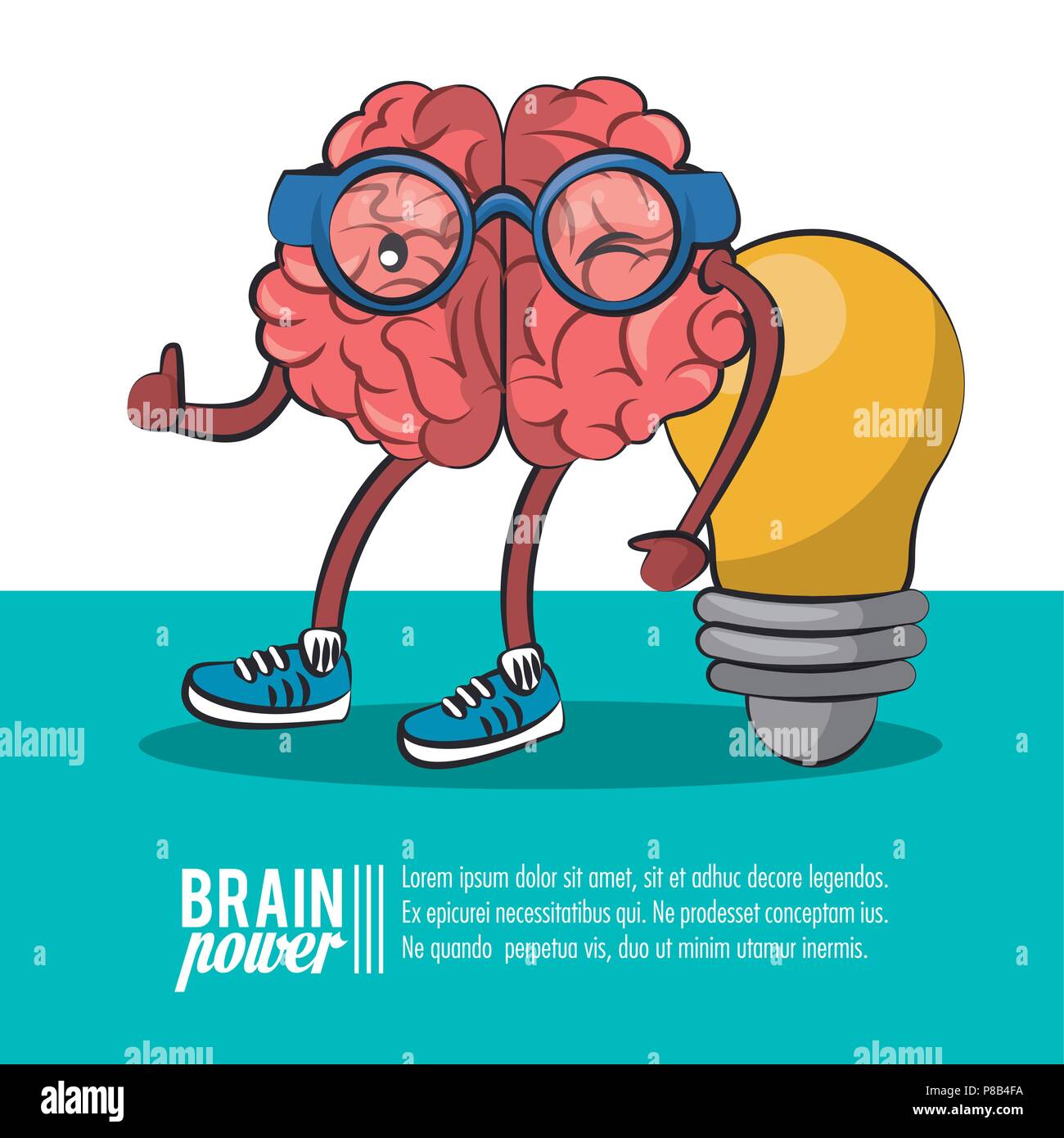 Brain power poster Stock Vector Image & Art - Alamy