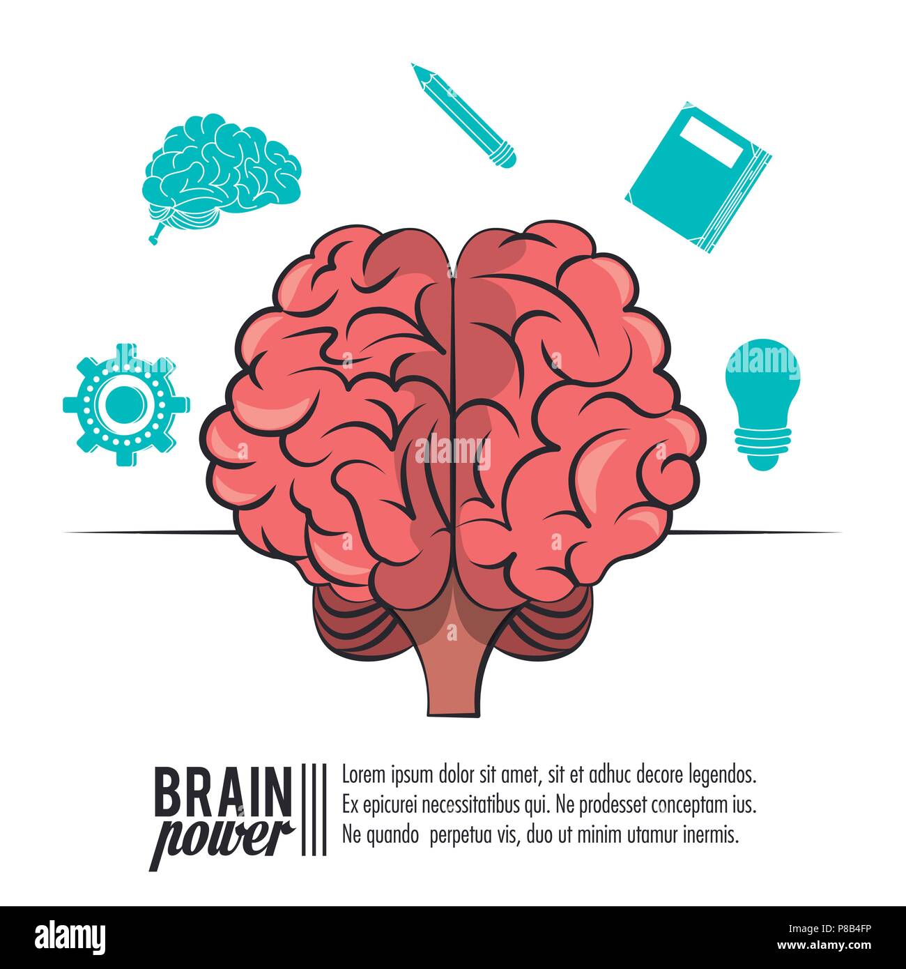 Brain power poster Stock Vector Image & Art - Alamy