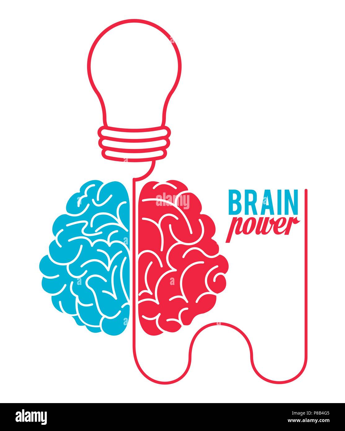 Brain power emblem Stock Vector Image & Art - Alamy