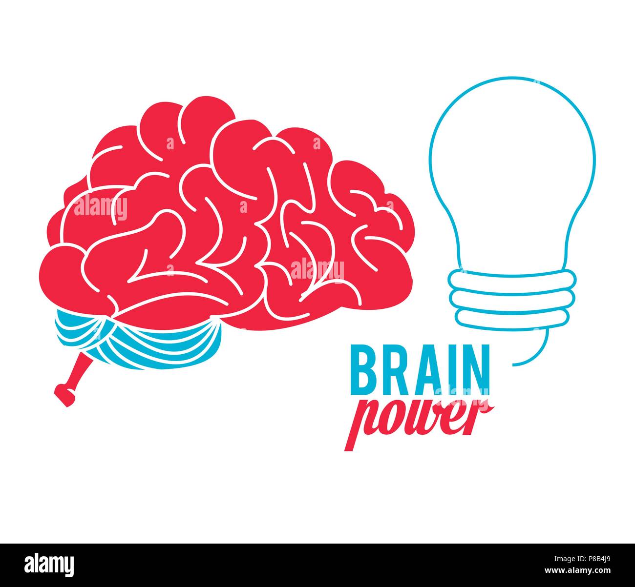Brain power emblem Stock Vector Image & Art - Alamy