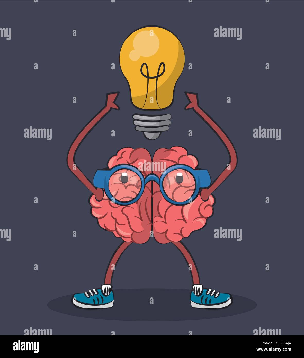 Cute and funny brain cartoon Stock Vector Image & Art - Alamy