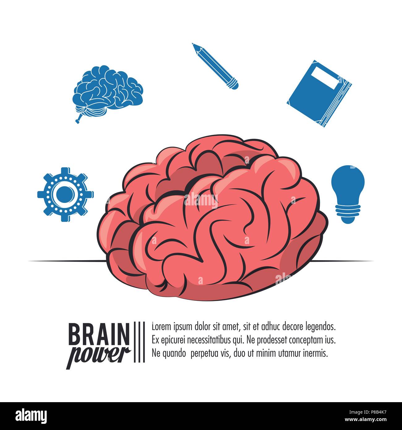 Brain power poster Stock Vector Image & Art - Alamy