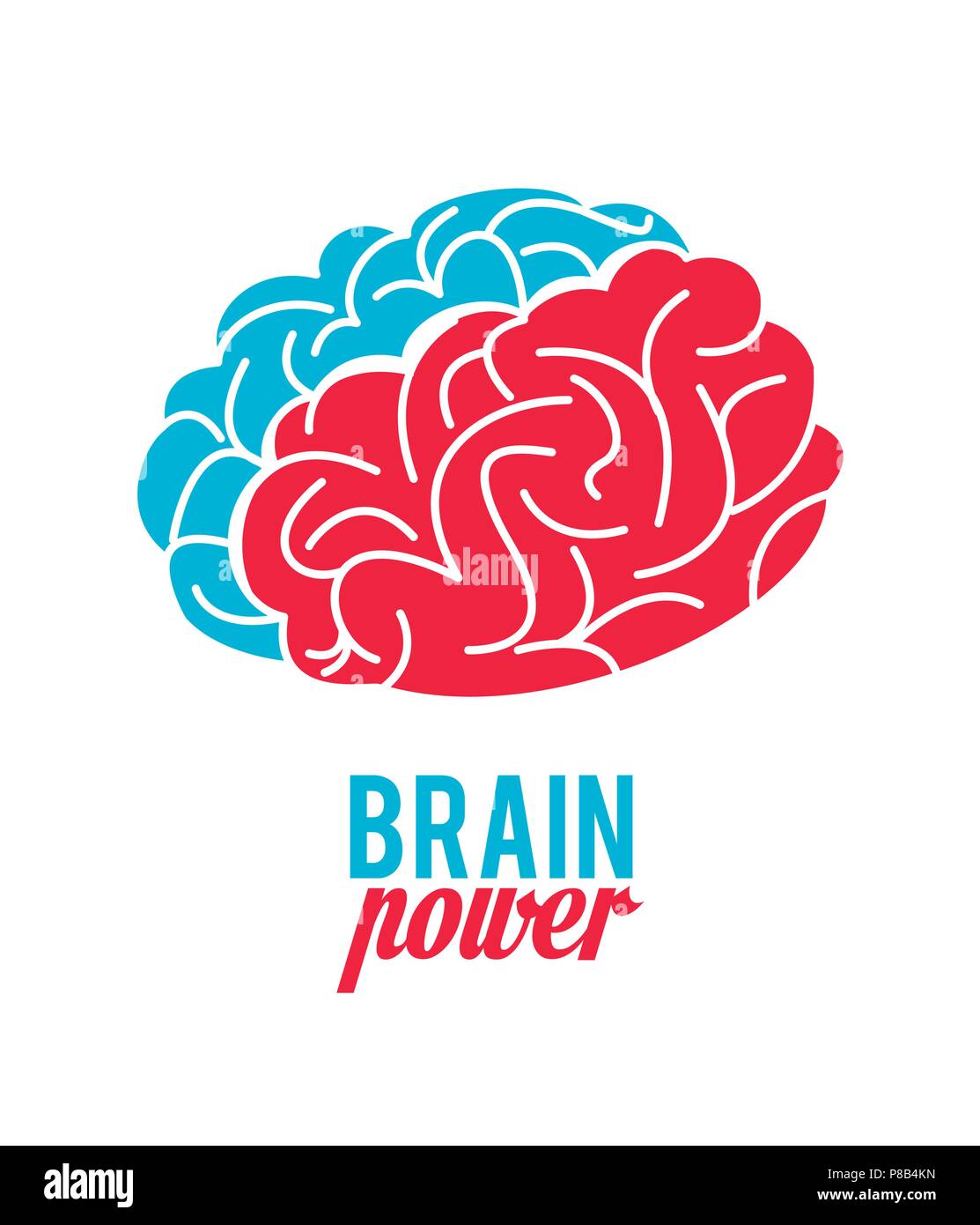 Brain power emblem Stock Vector Image & Art - Alamy